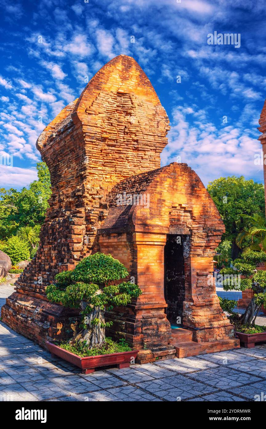 Ancient Po Nagar Cham Towers in Nha Trang in Vietnam. A famous tourist ...