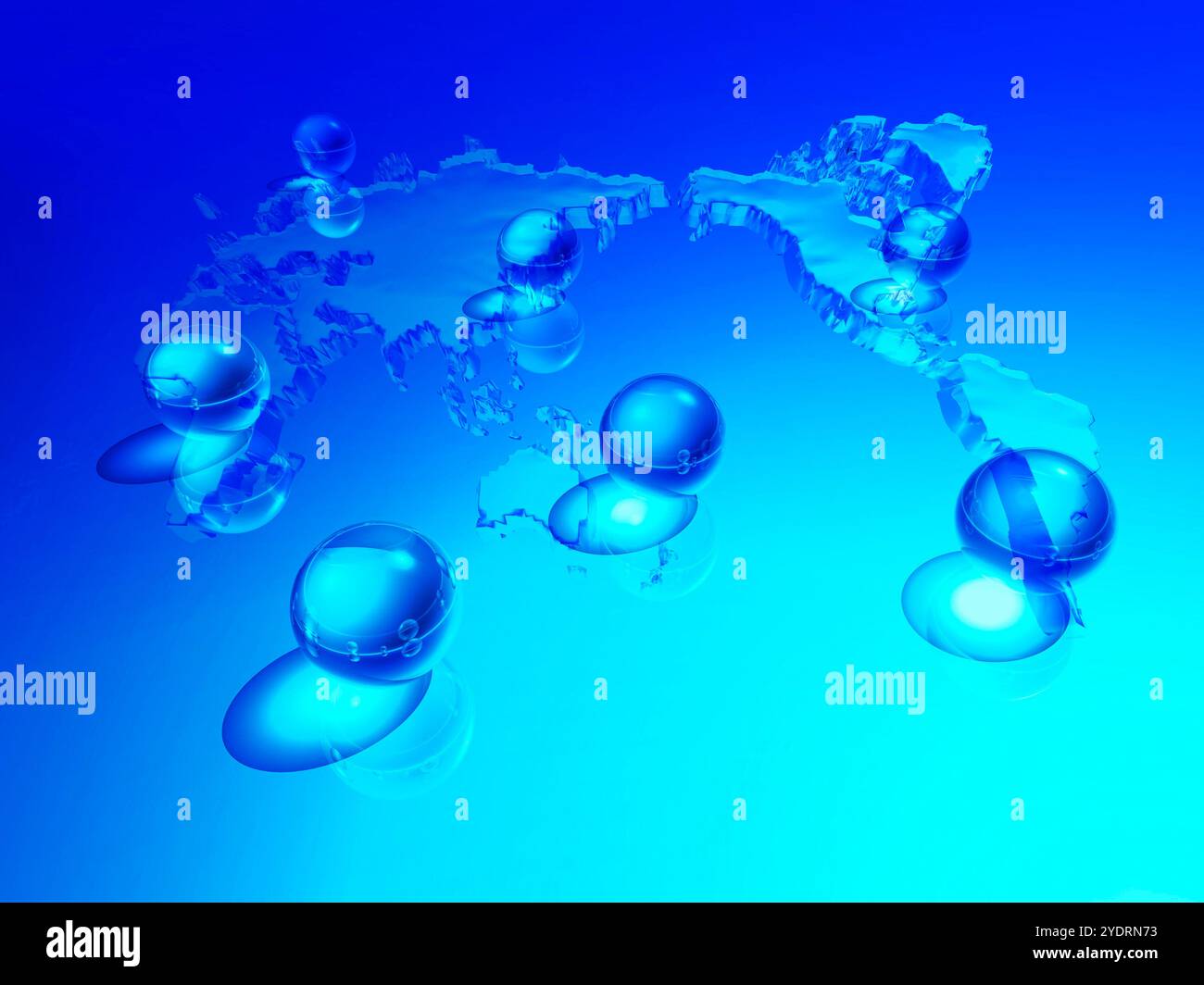 World map and sphere Stock Photo - Alamy