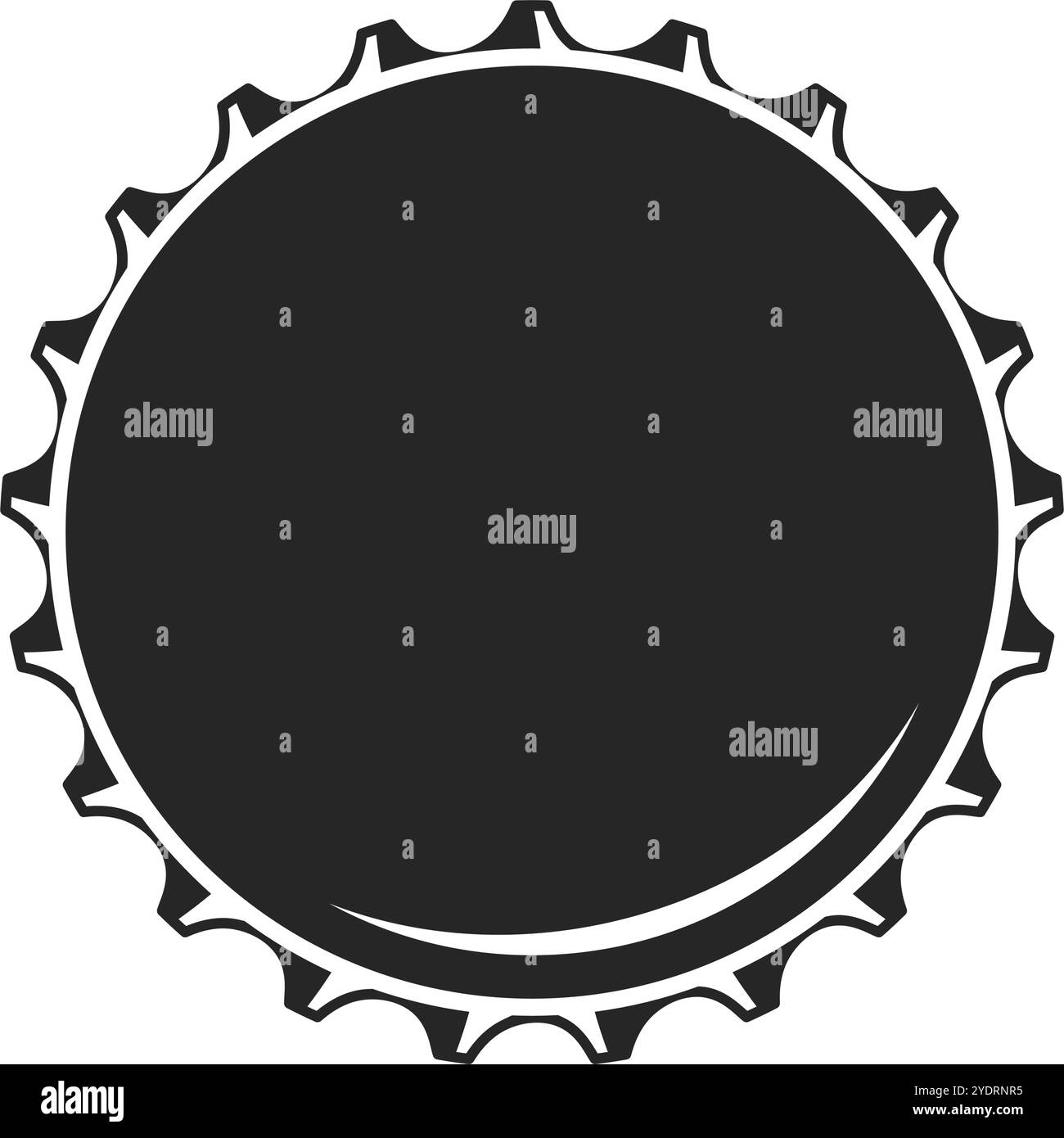 Top view of a blank bottle top or bottle cap black silhouette vector illustration Stock Vector ...