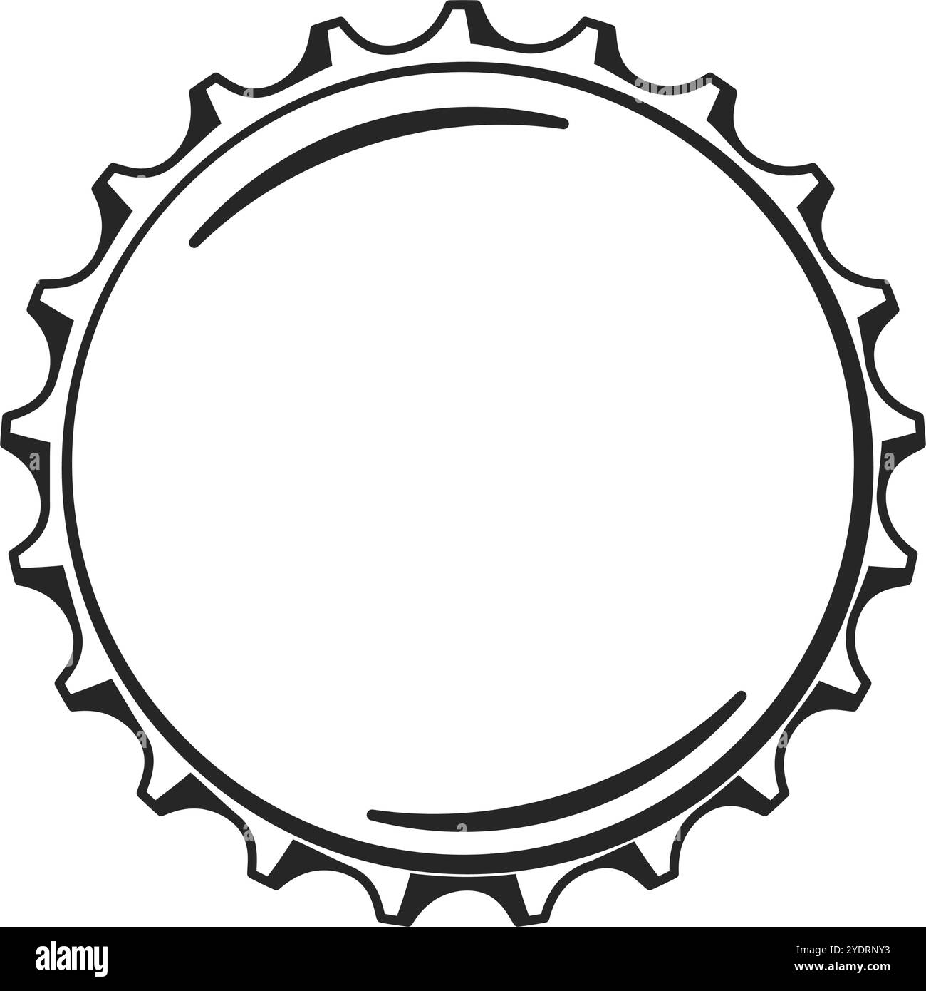 Top view of a blank bottle top or bottle cap line art vector ...