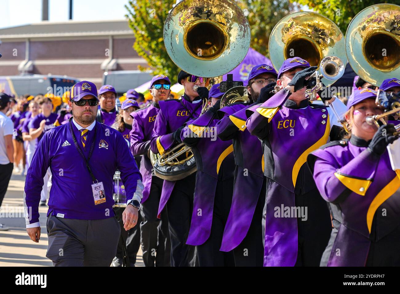 Greenville, North Carolina, USA. 26th Oct, 2024. ECU marching band and ...