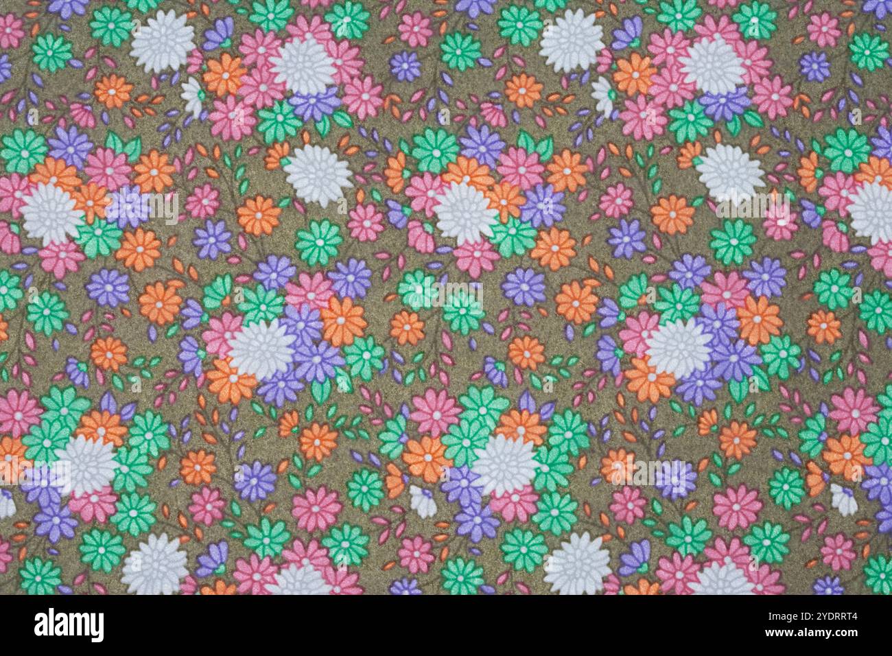 Flower-patterned Japanese paper Stock Photo - Alamy