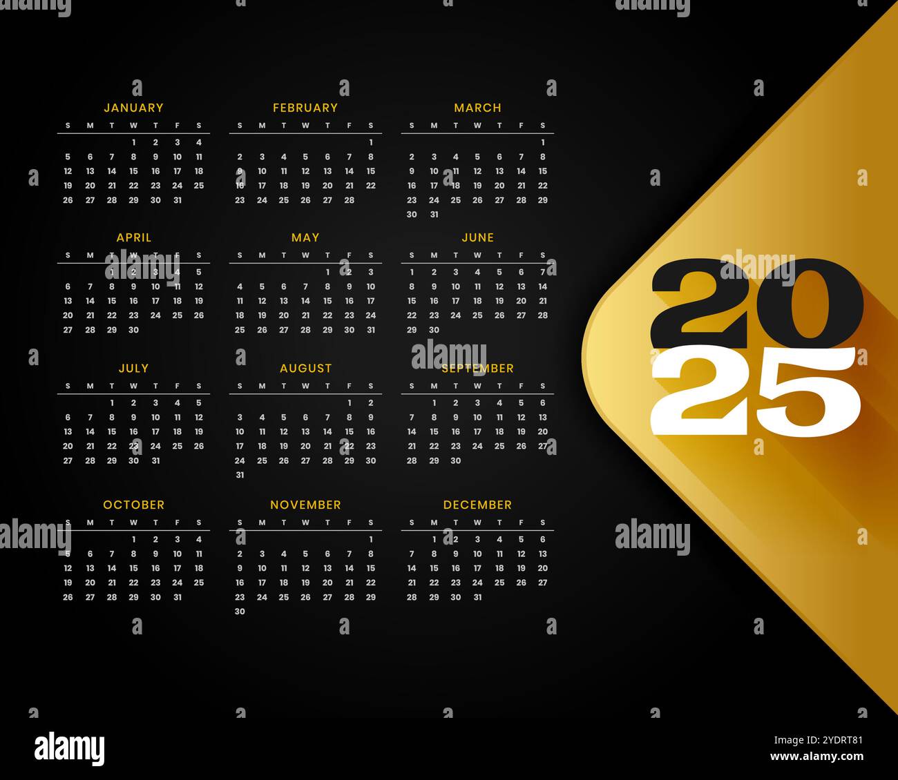 2025 april english calendar hi-res stock photography and images - Alamy
