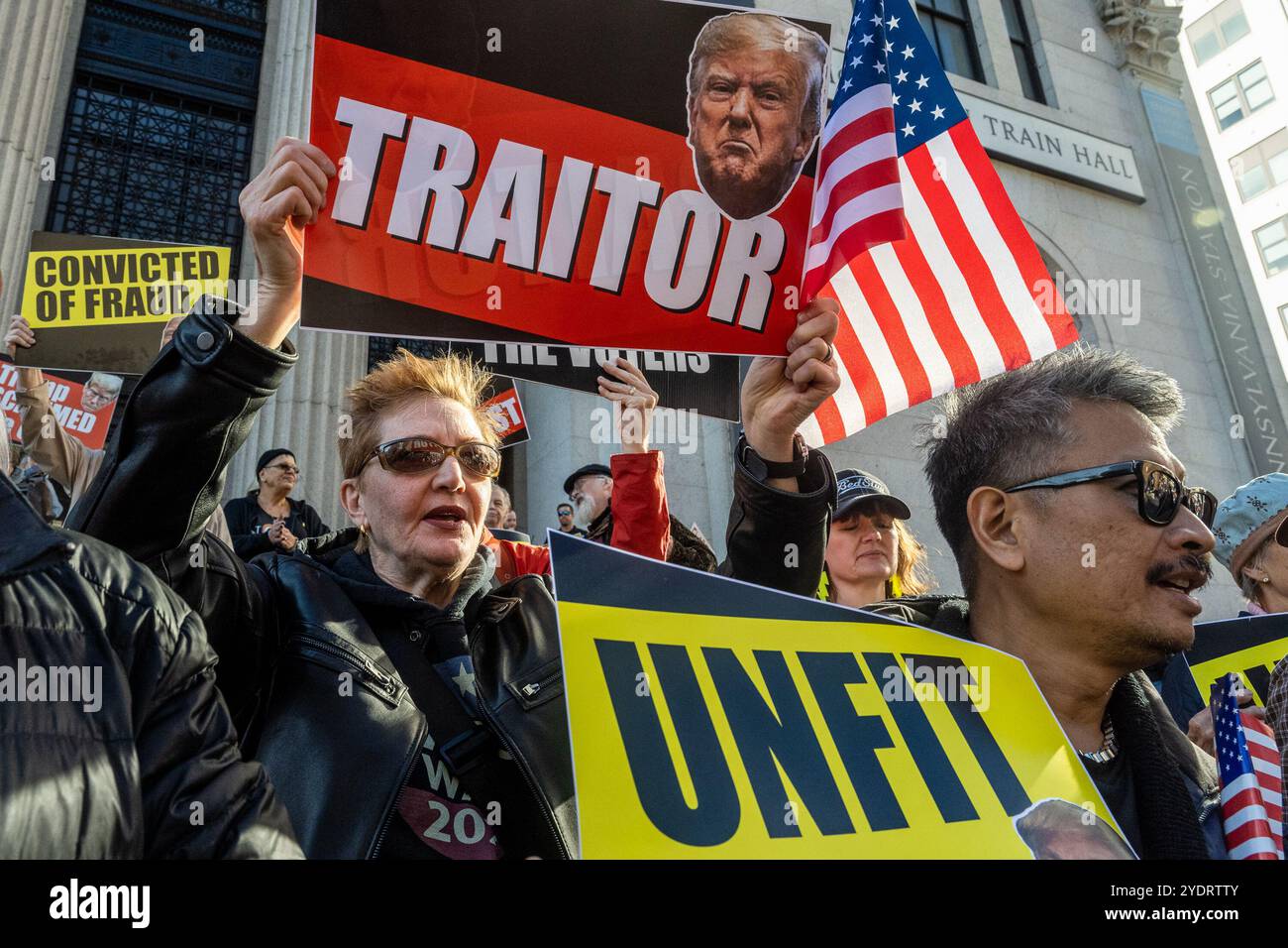 The political action group Rise and Resist holds a protest on the steps ...