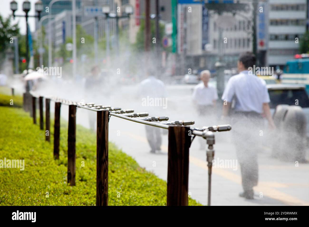 Eco cooling mist device Stock Photo - Alamy