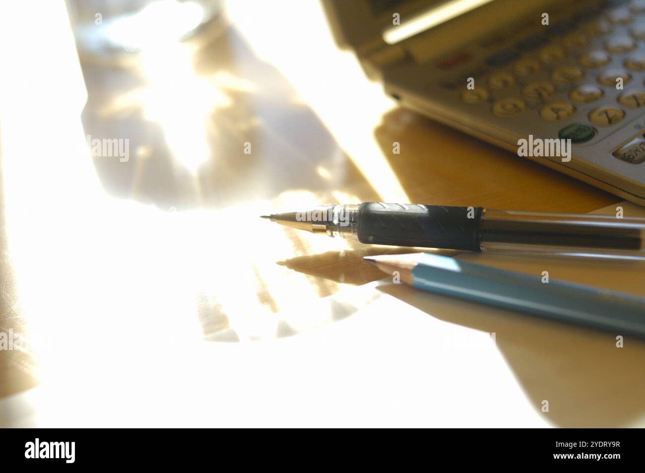 Desk notebook pencil and pens hi-res stock photography and images - Alamy