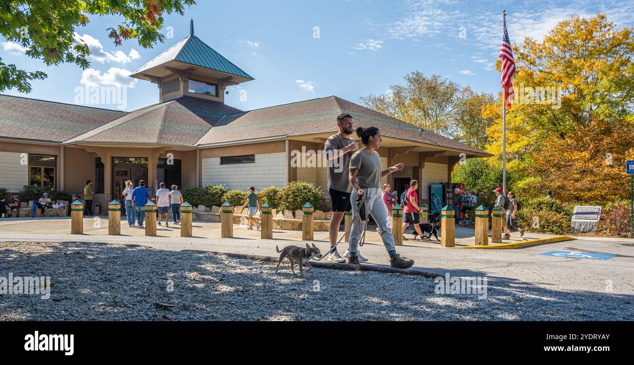 A beautiful autumn day at the Tallulah Gorge State Park Visitor Center ...