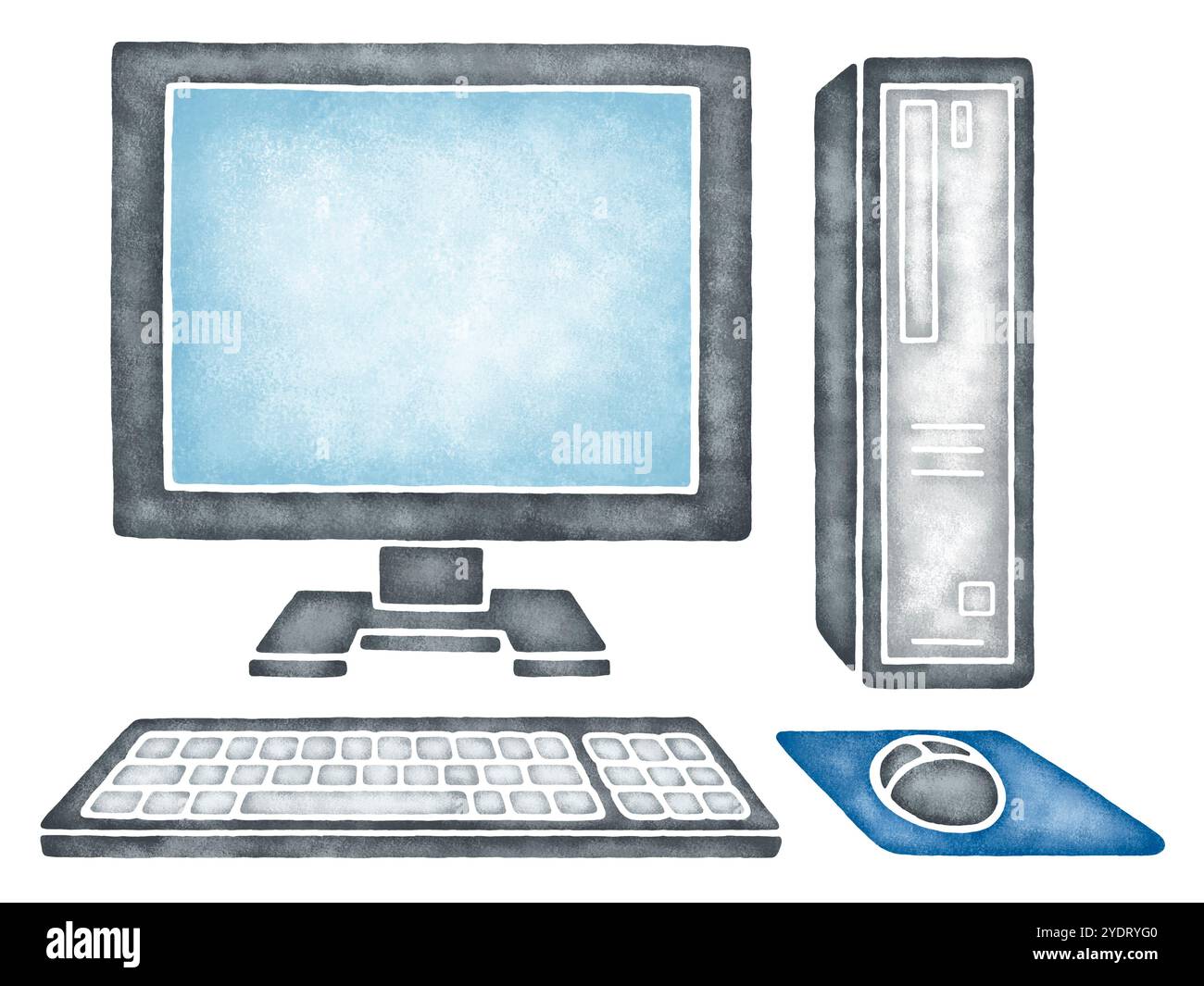 Work desk computer Cut Out Stock Images & Pictures - Alamy