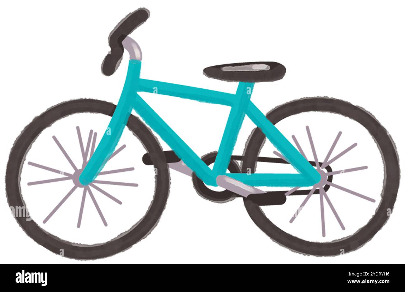 Blue bicycle painting hi-res stock photography and images - Alamy