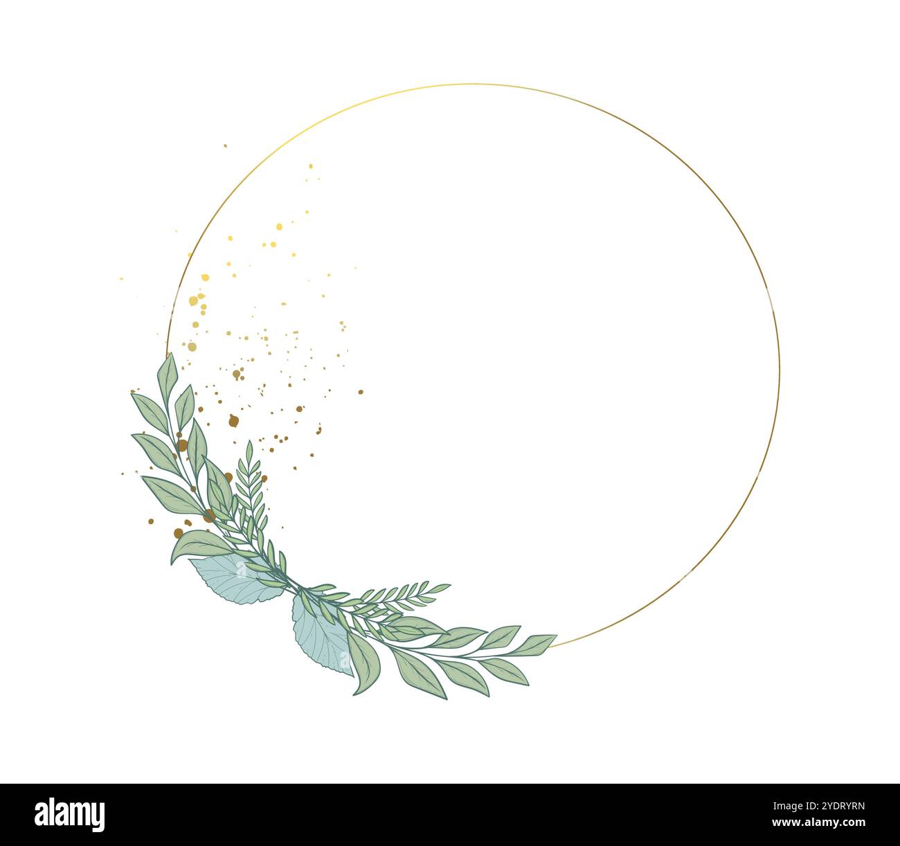 Green leafy border plants Stock Vector Images - Alamy