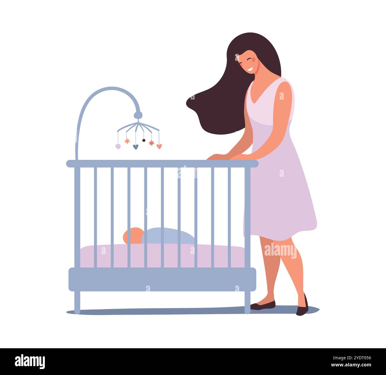 Vintage mother bed Stock Vector Images - Alamy