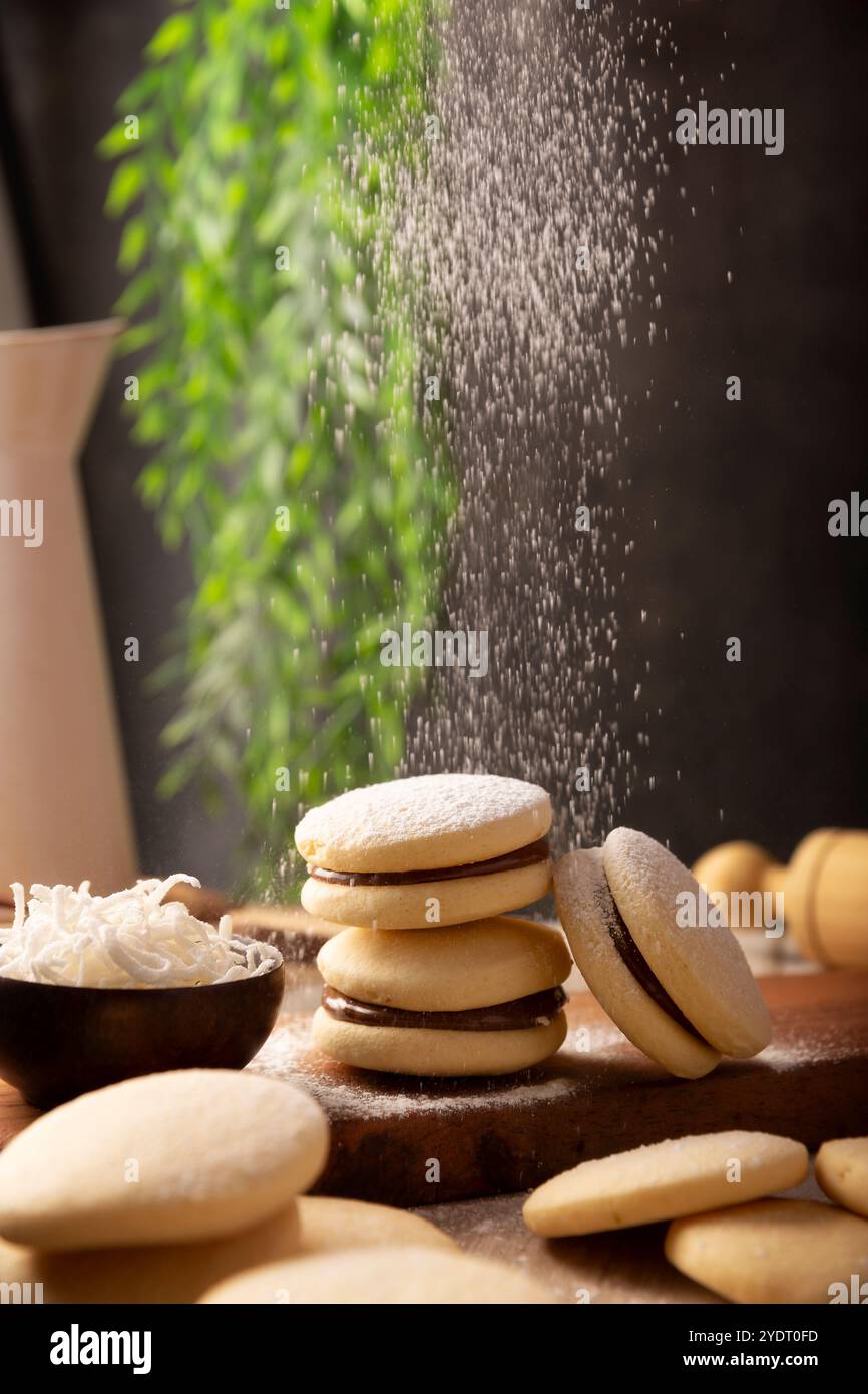 Alfajor. A traditional dessert popular in Latin American, it consists ...