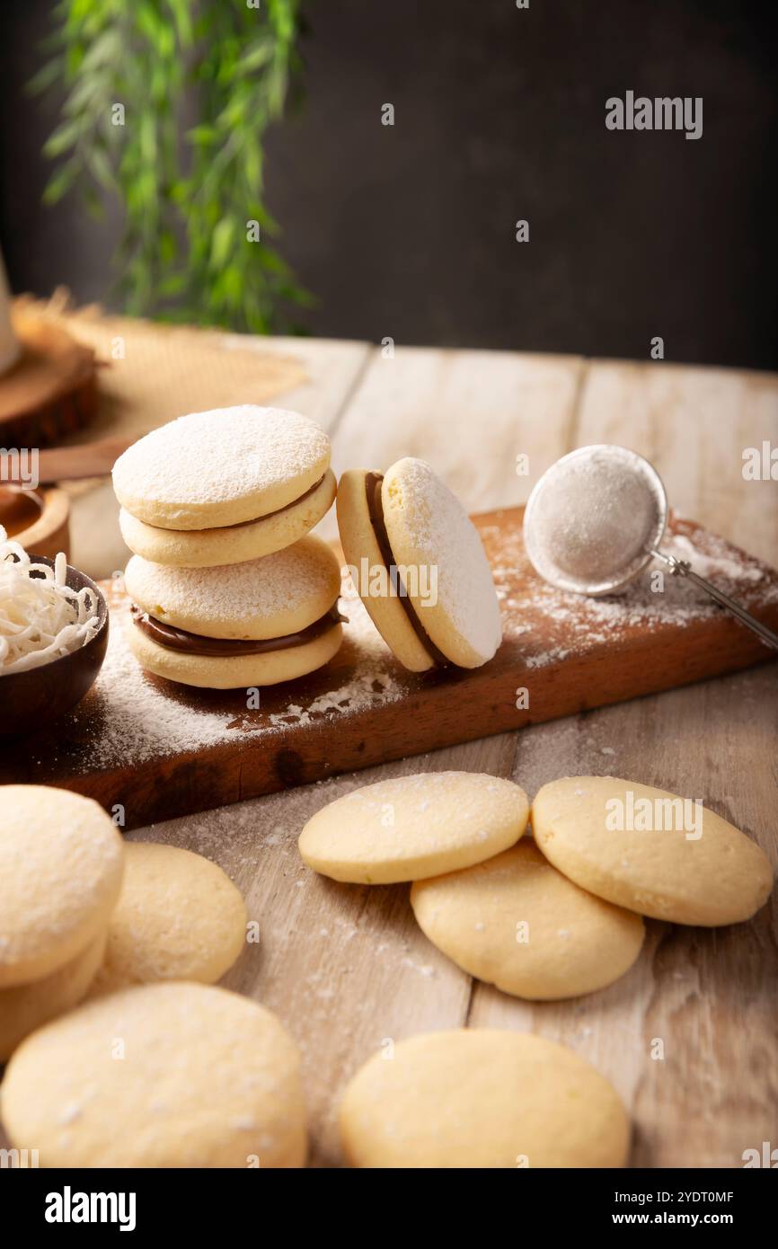 Alfajor. A traditional dessert popular in Latin American, it consists ...