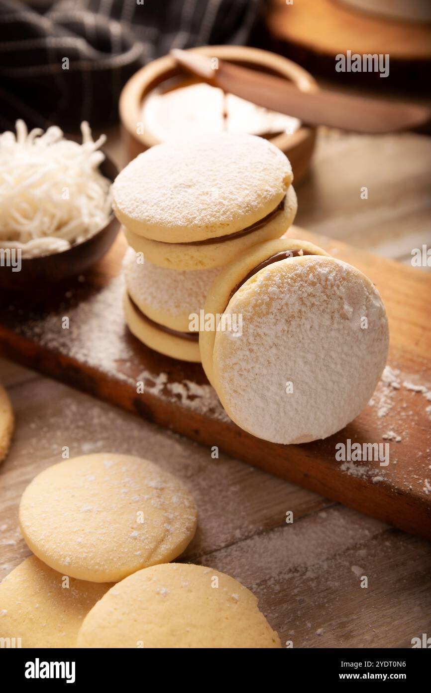 Alfajor. A traditional dessert popular in Latin American, it consists ...