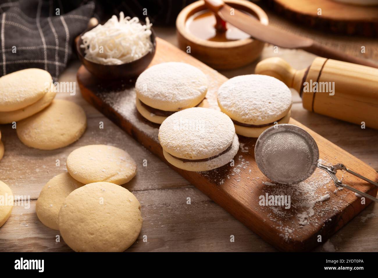 Alfajor. A traditional dessert popular in Latin American, it consists ...