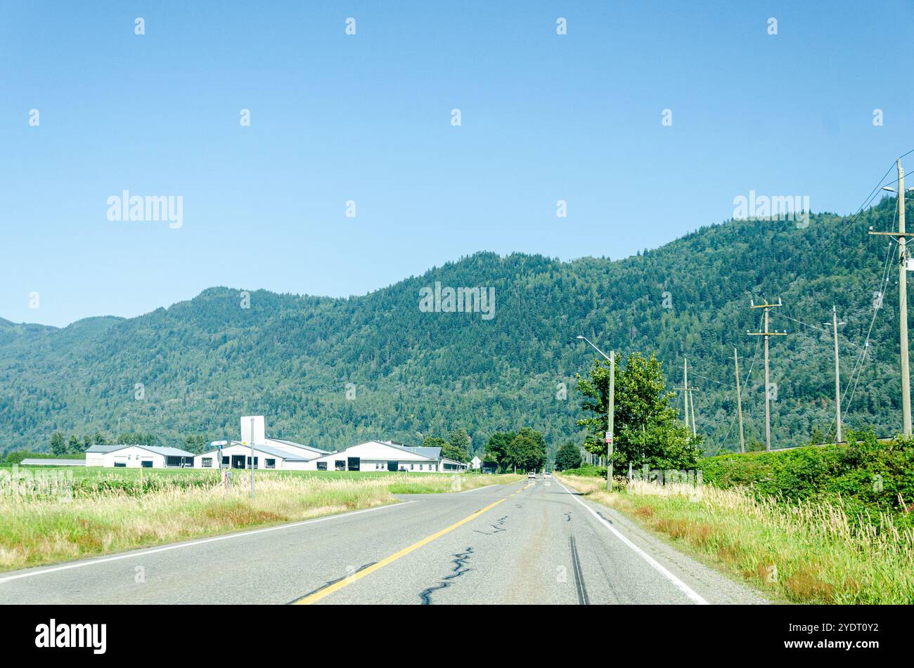 Spectacular view of Fraser Valley countryside around Chilliwack ...