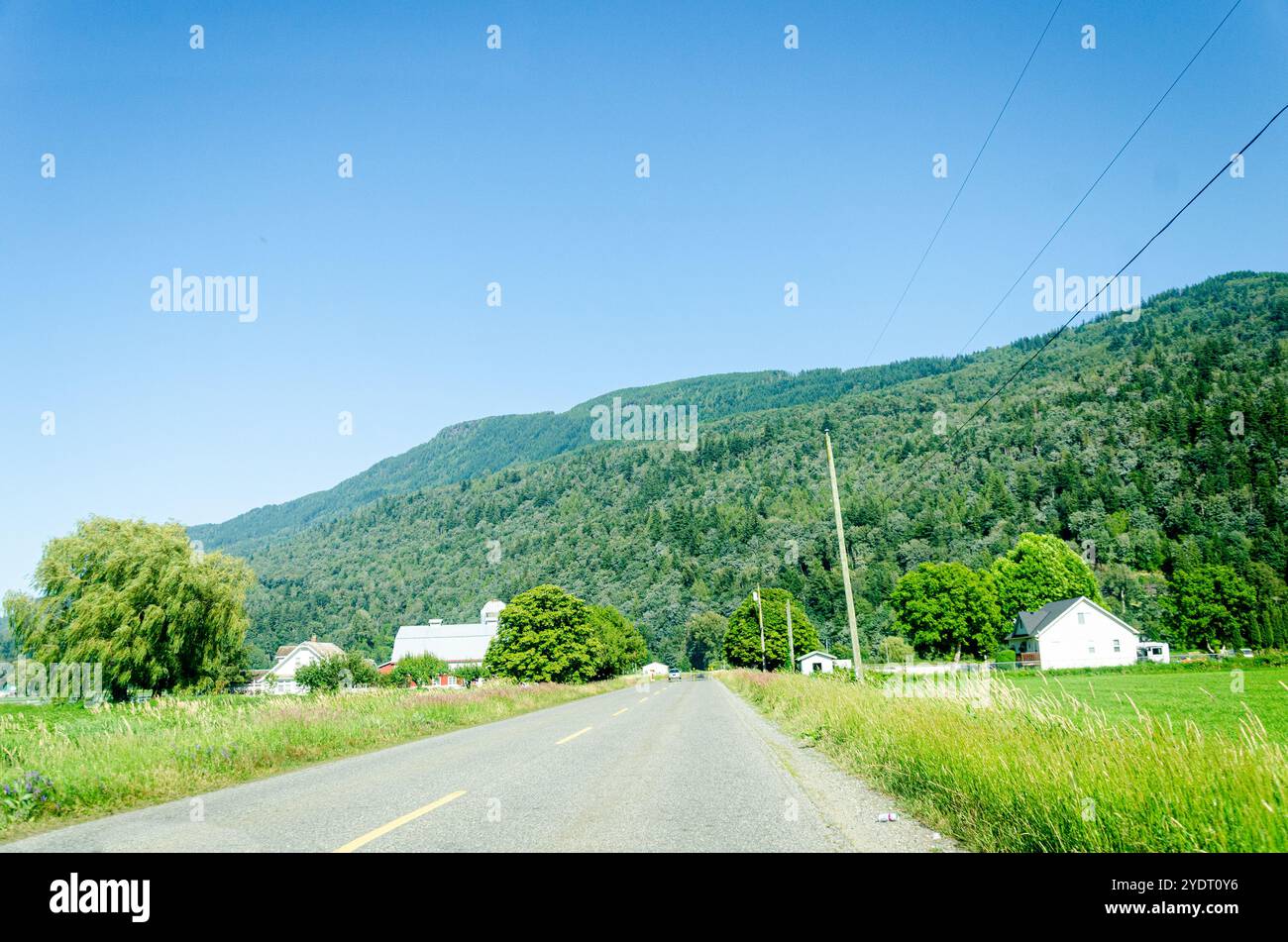 Spectacular view of Fraser Valley countryside around Chilliwack ...