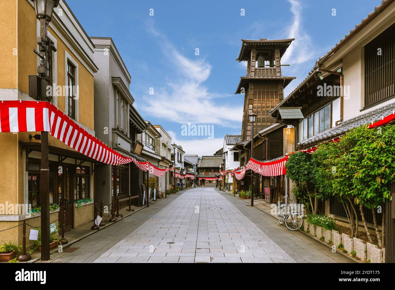 Bell of Time, a bell tower at Kawagoe city in Saitama Prefecture, Japan ...