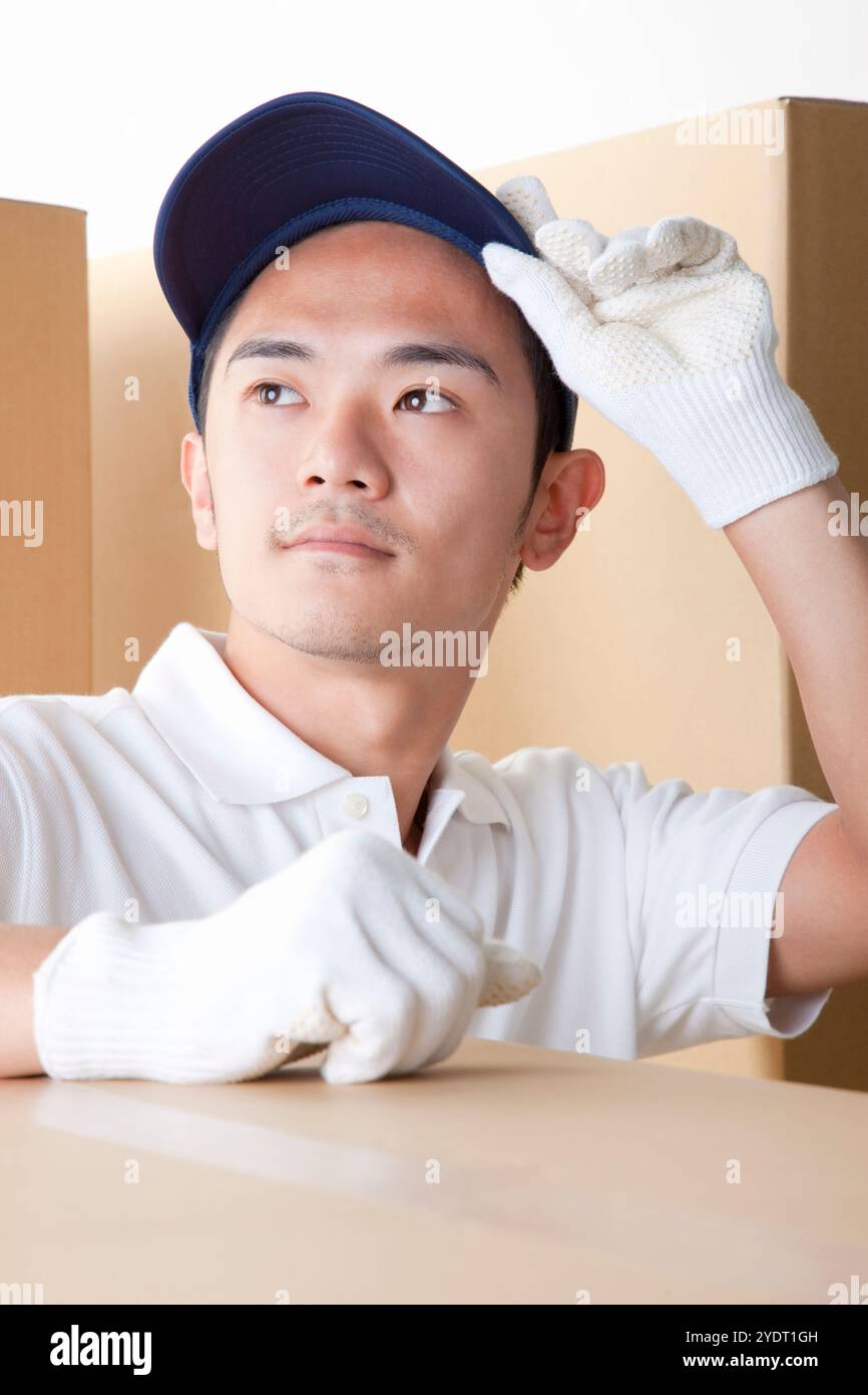 Worker in transport Stock Photo - Alamy