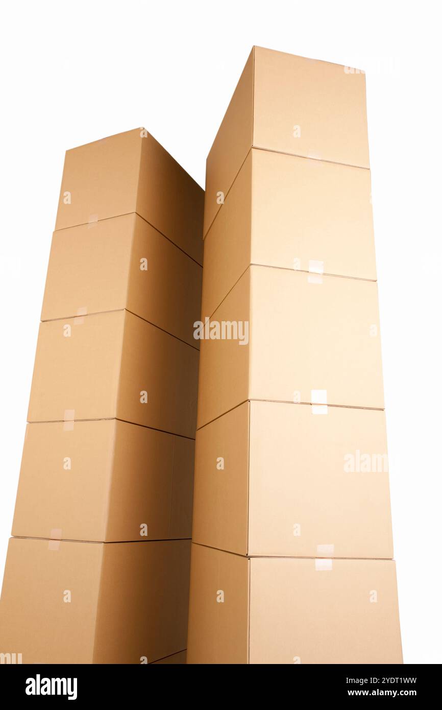 Stack of cardboard boxes Stock Photo - Alamy