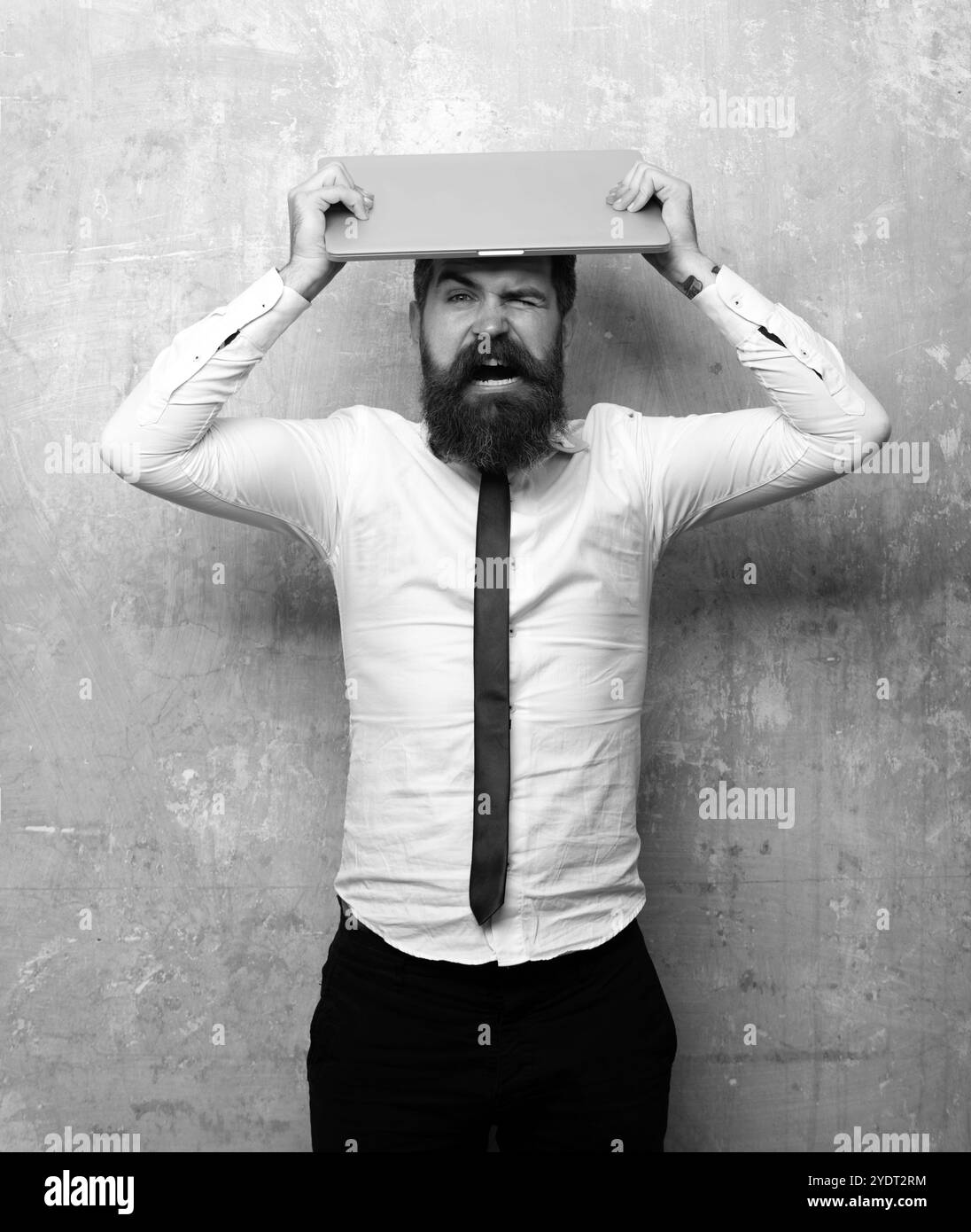 Business people, excited emotions. Scared shocked with surprised face ...