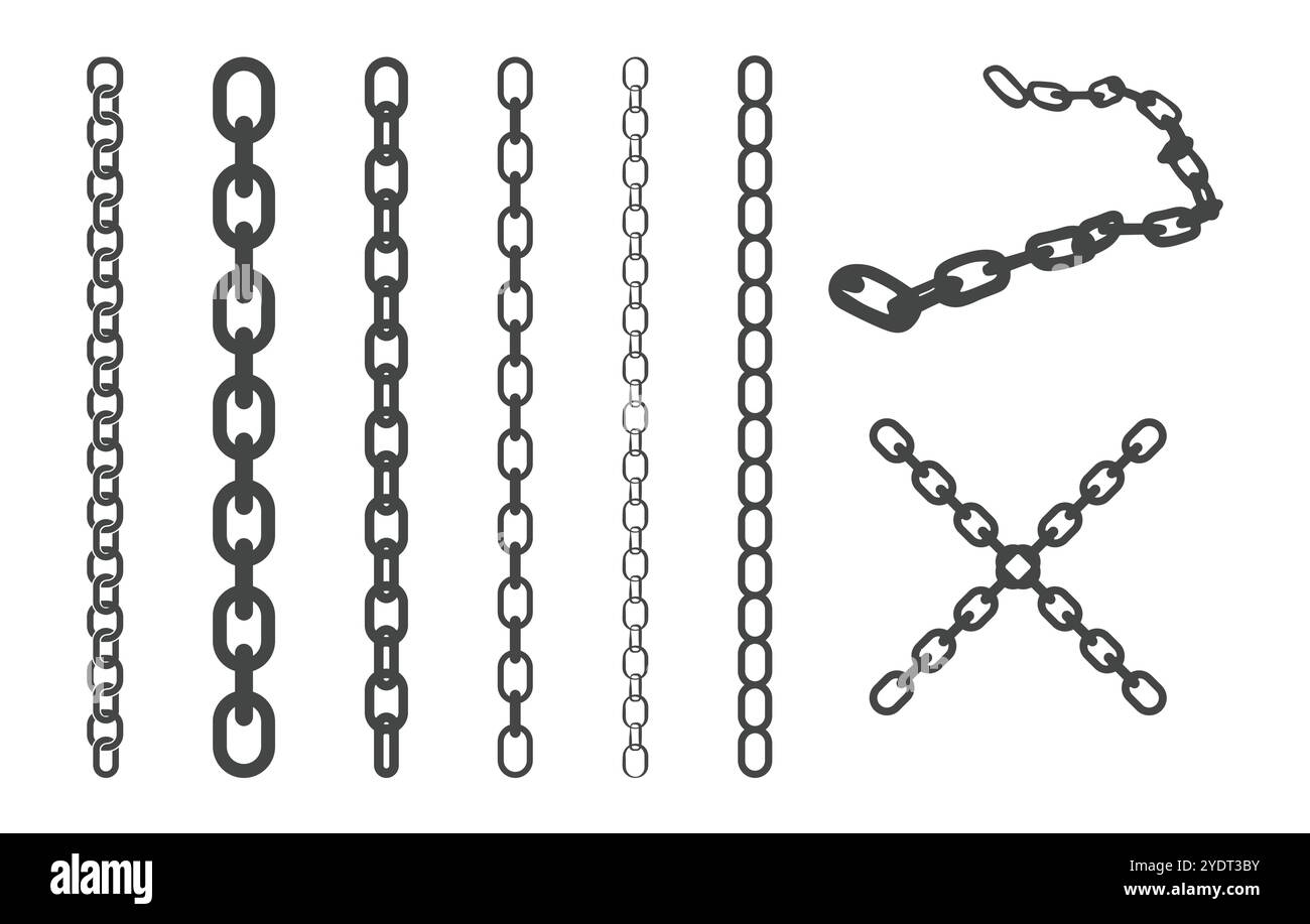 Chain silhouette, Chain vector clipart, Metal chain silhouette, Metal ...