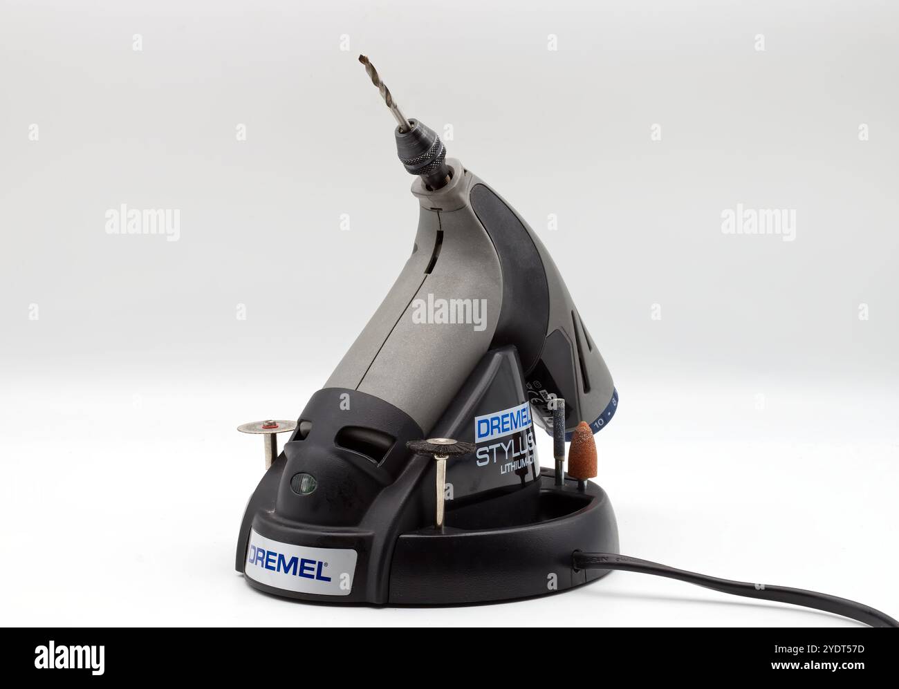 Dremel Stylus Lithium-ion drill on recharger base Stock Photo - Alamy