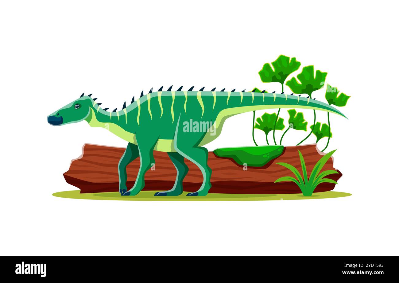 Shantungosaurus prehistoric dinosaur character. Isolated vector large ...
