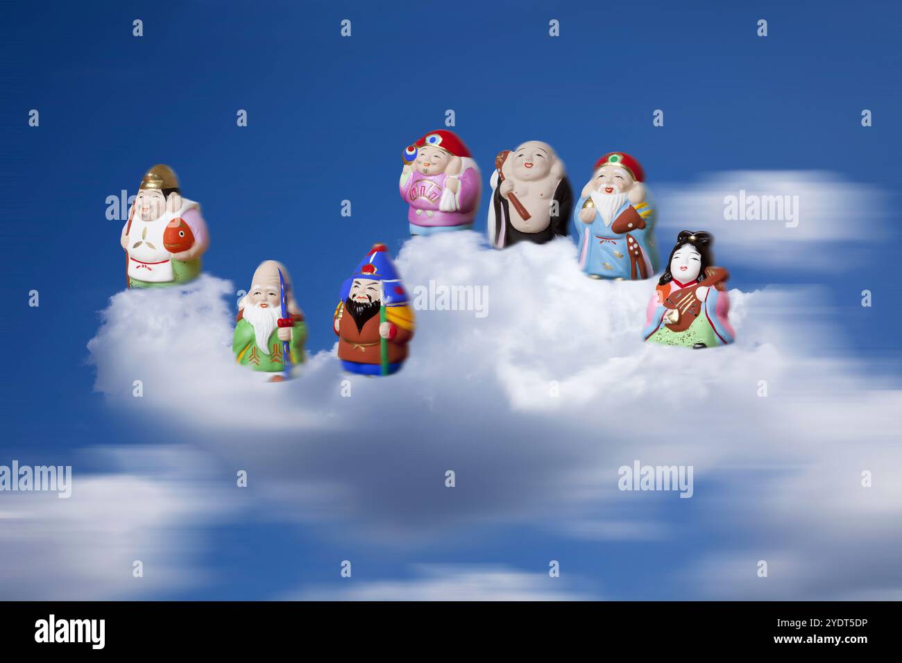 Flying Seven Lucky Gods Stock Photo - Alamy