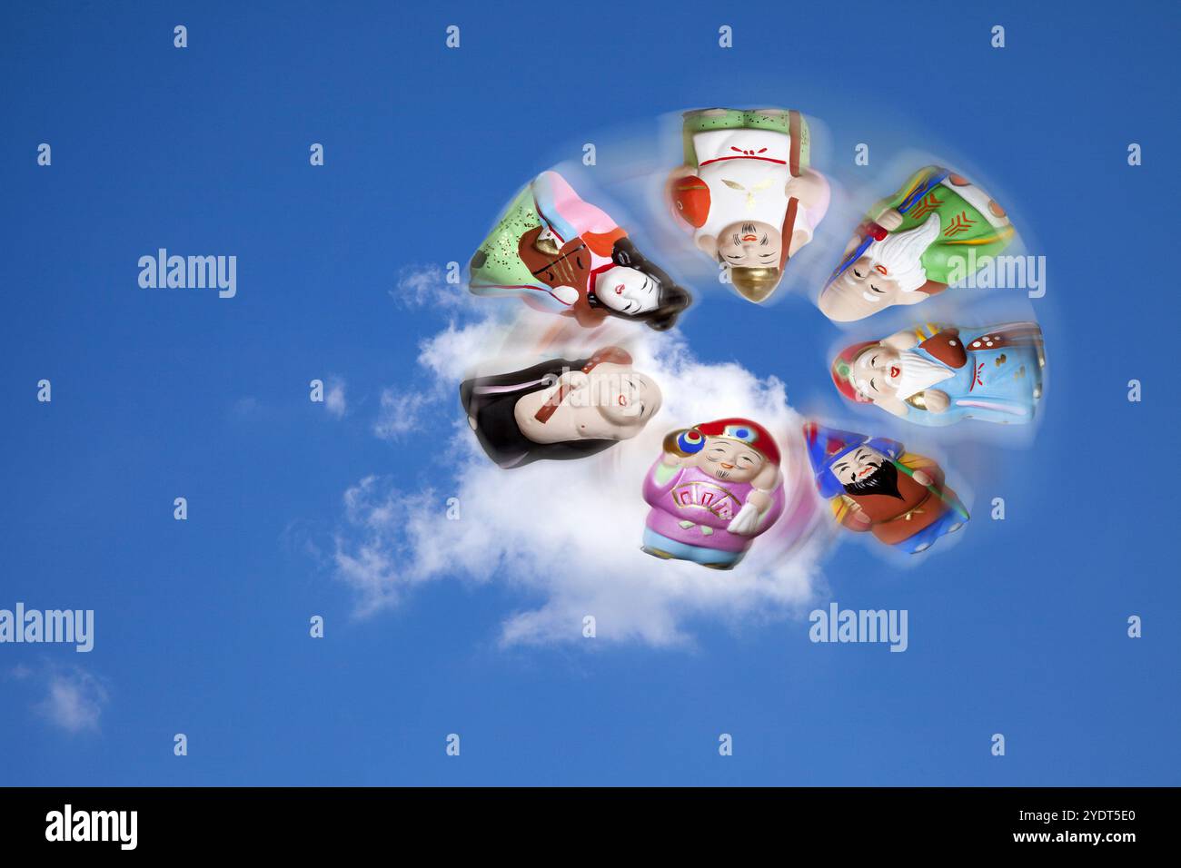 Flying Seven Lucky Gods Stock Photo - Alamy