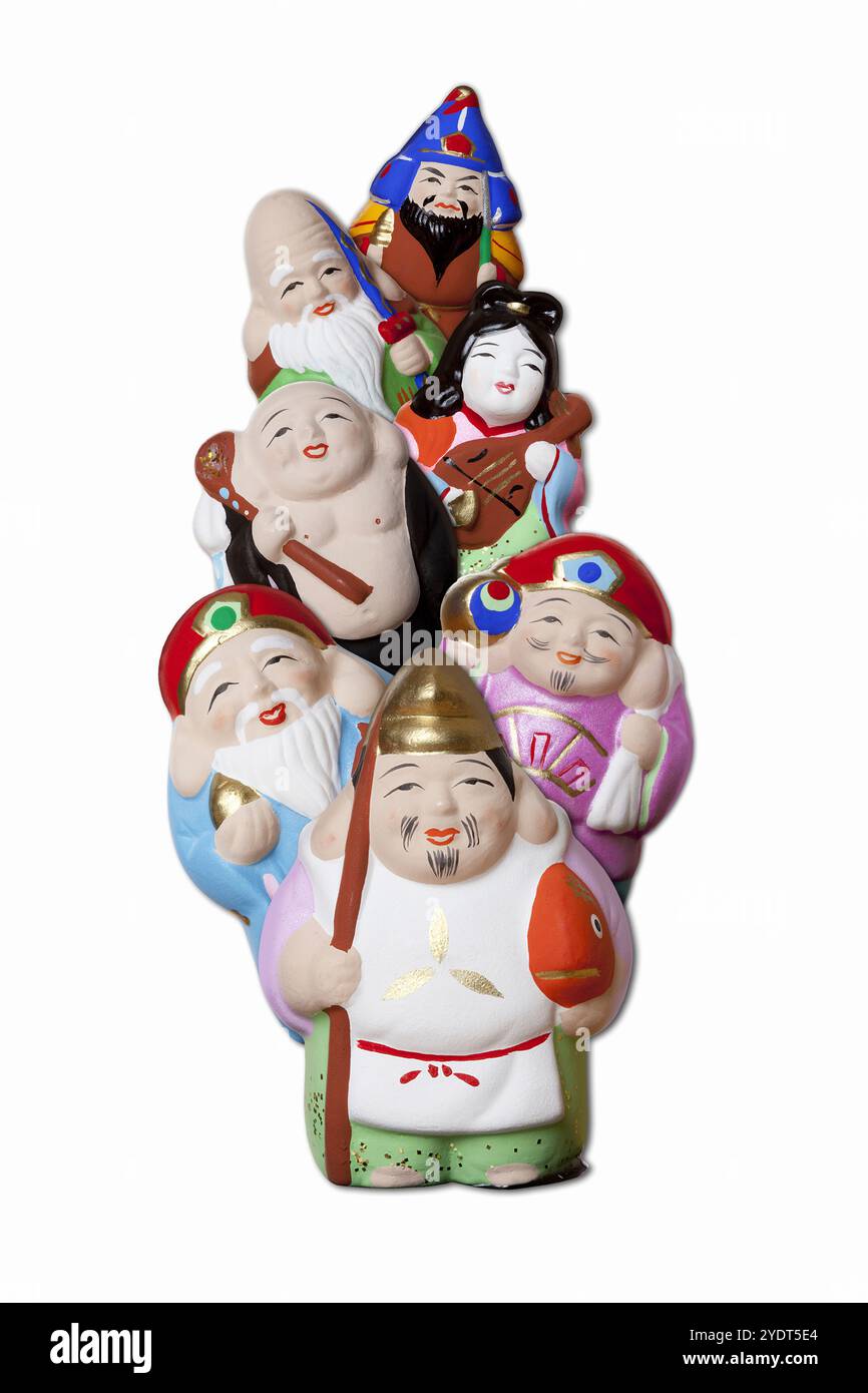 Seven gods of good fortune Stock Photo - Alamy