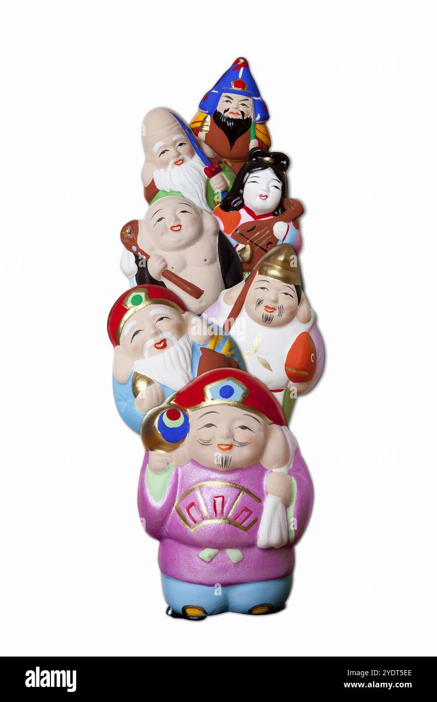 Seven gods of good fortune Stock Photo - Alamy