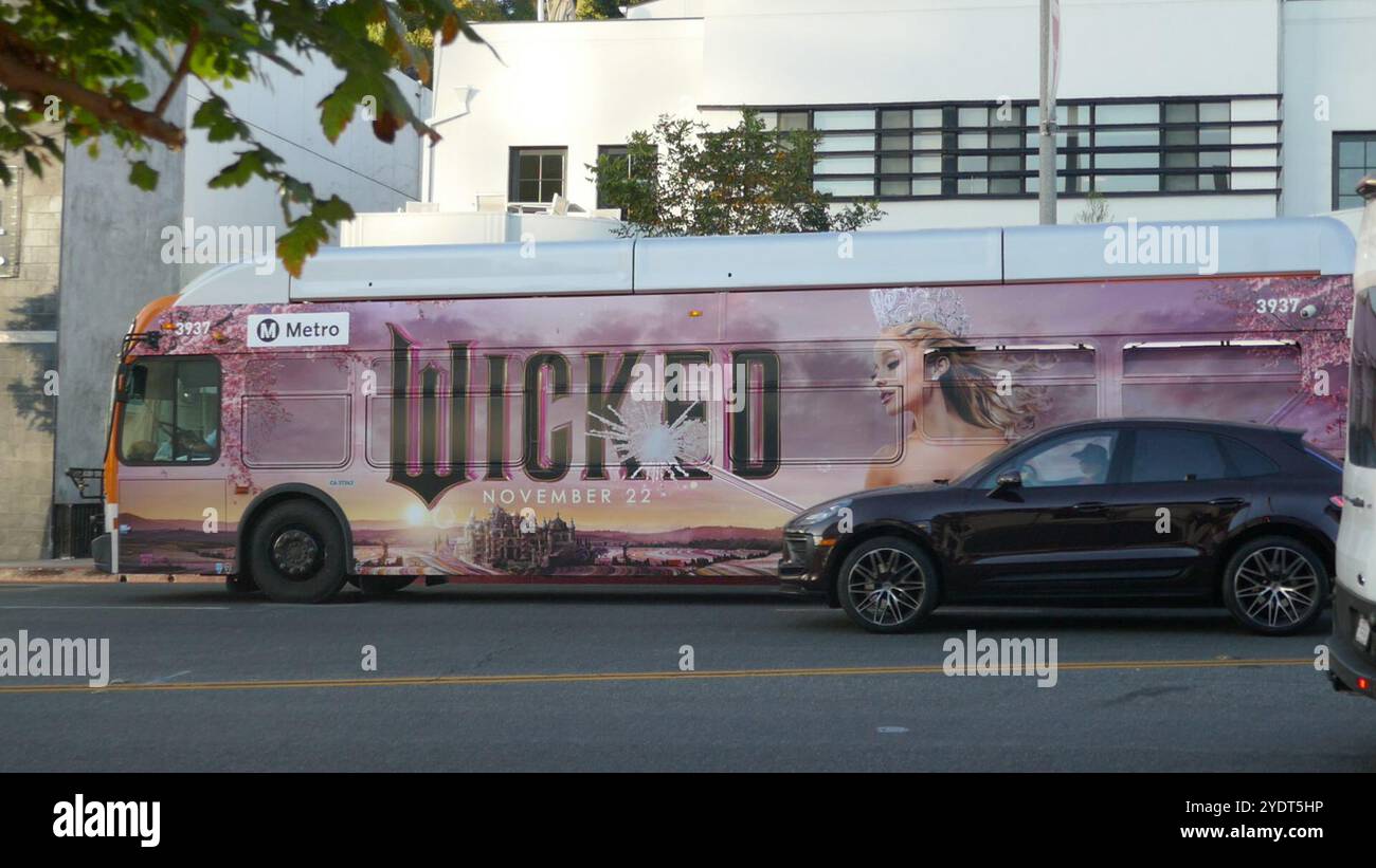 Los Angeles, California, USA 24th October 2024 Ariana Grande Wicked Bus ...