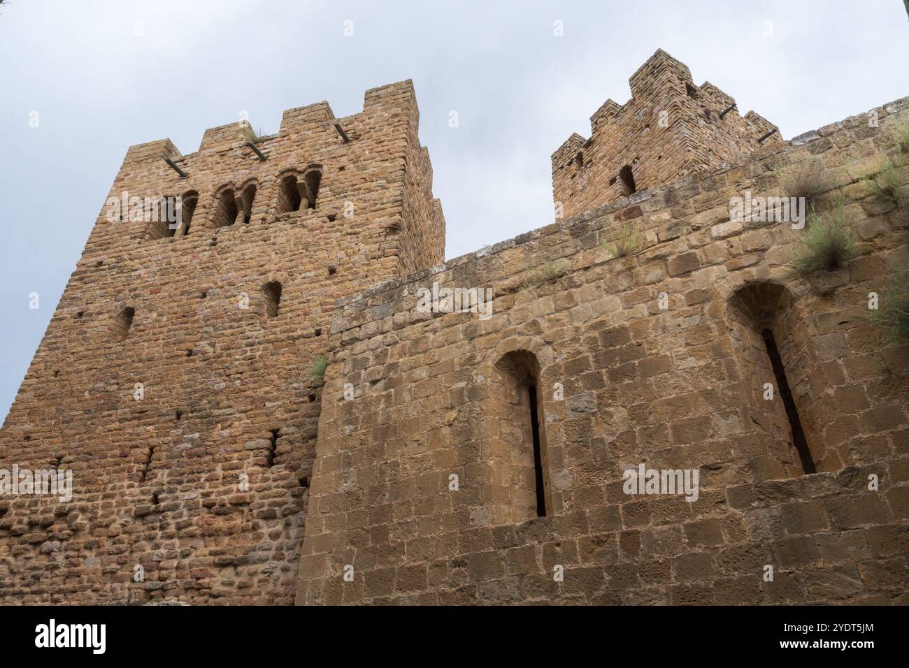 The Loarre Castle, Romanesque Castle and Abbey near the town of the ...