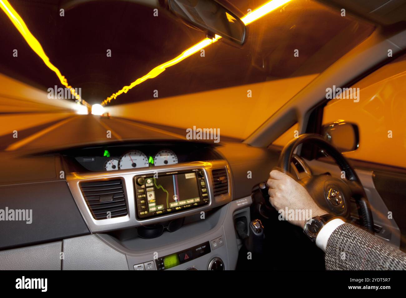 Tunnel driving for in-car filming Stock Photo - Alamy