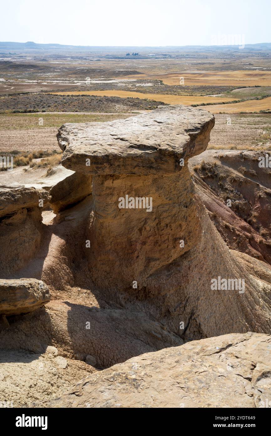 The Bardenas Reales, or badlands in Southeast Navarre Spain, World ...