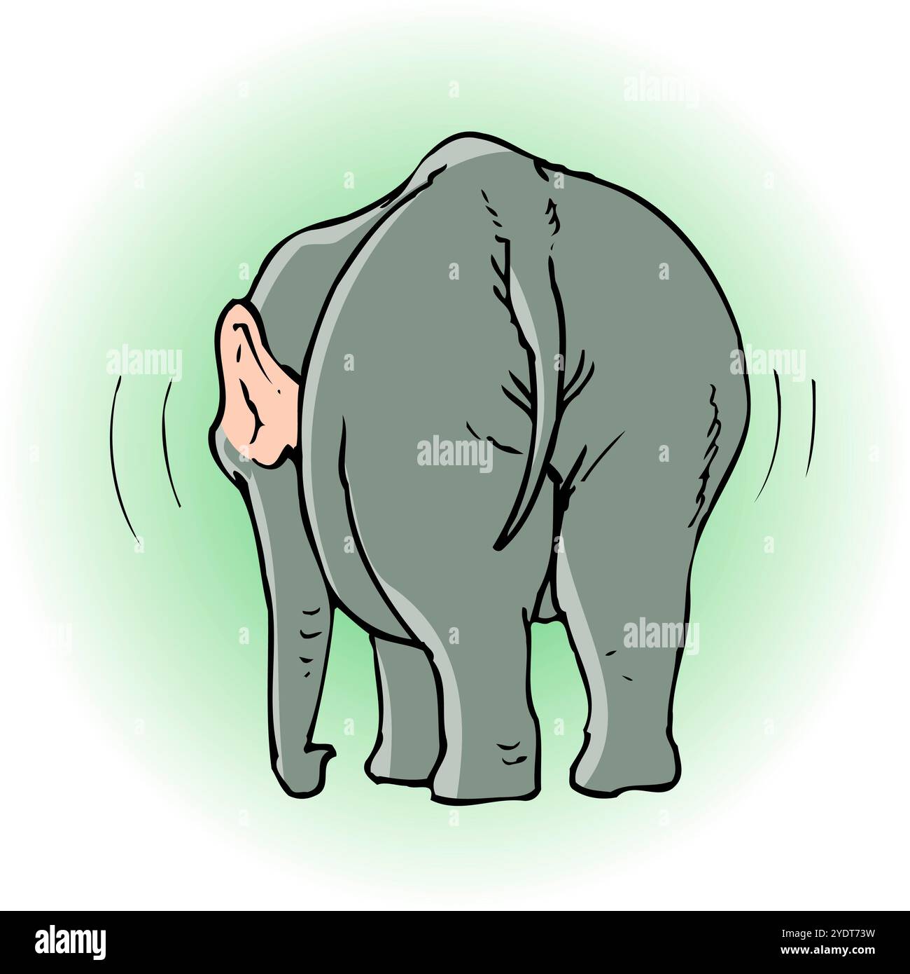 Elephant back view Cut Out Stock Images & Pictures - Alamy
