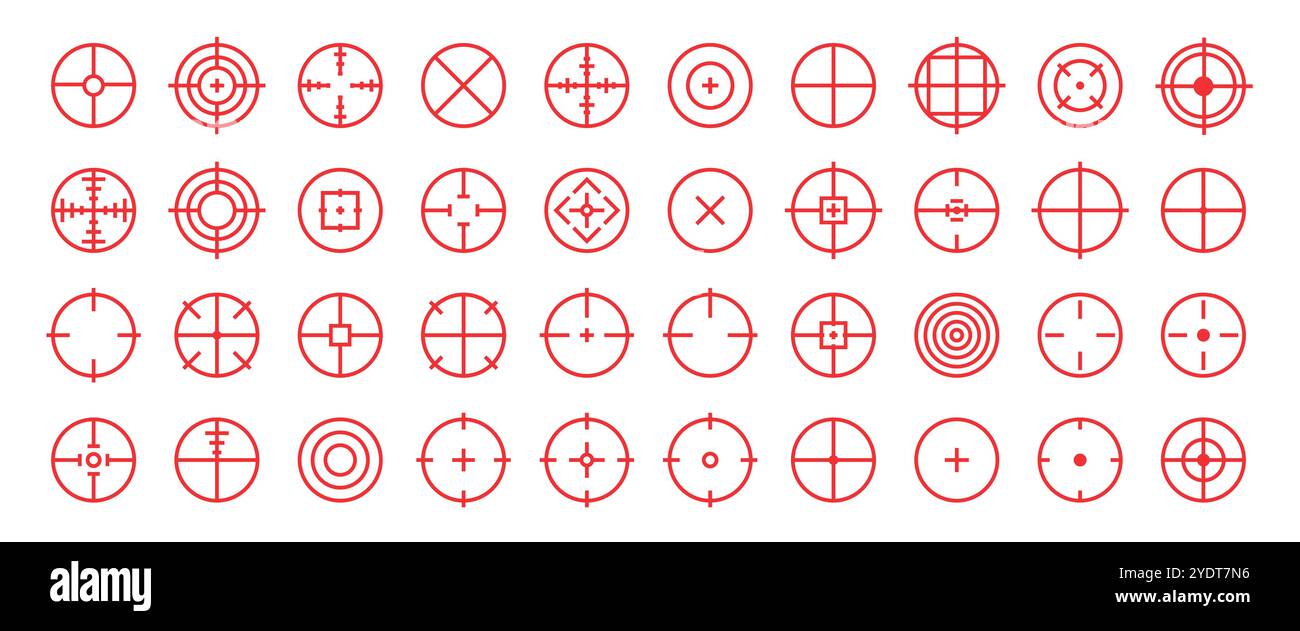 Crosshair target red hi-res stock photography and images - Alamy