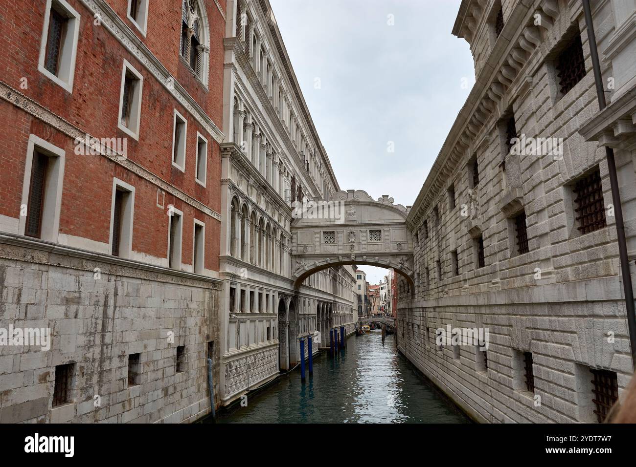 the Bridge of Sighs in Venice, Italy. This iconic landmark, known for ...