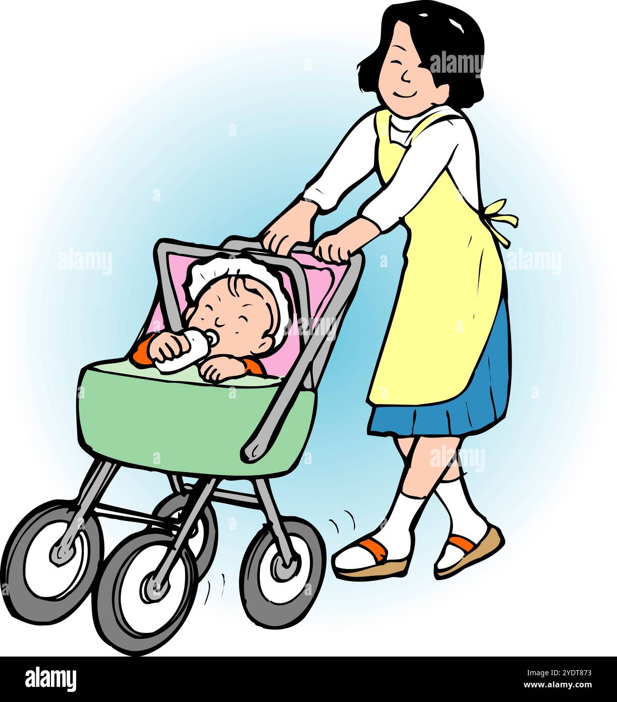 Family with pram Cut Out Stock Images & Pictures - Alamy