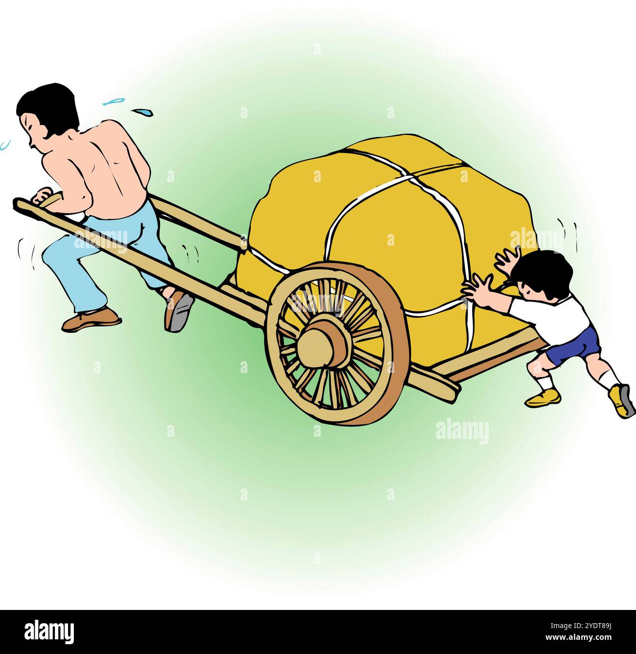 Large eight-wheeled cart Stock Photo - Alamy