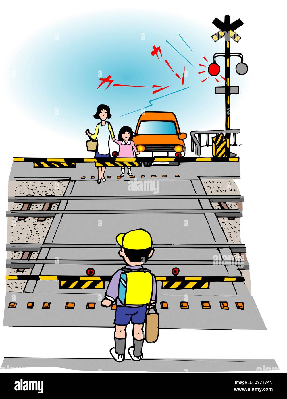 Railroad crossing signal barrier Cut Out Stock Images & Pictures - Alamy