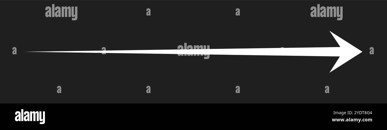 Straight Long Arrow. Horizontal pointer to the right. Navigation ...