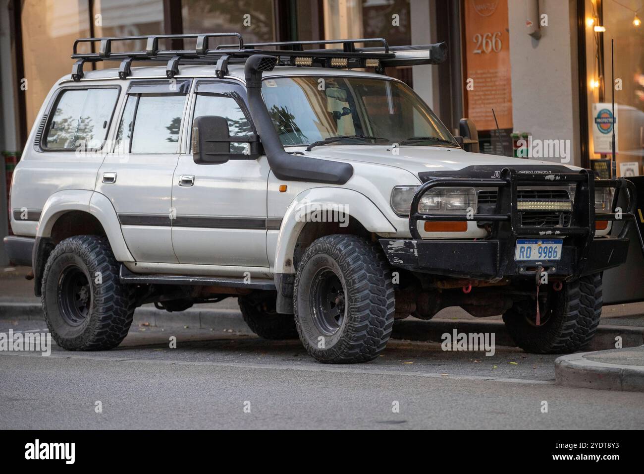 The image shows a Toyota Land Cruiser, a rugged off-road vehicle Stock ...