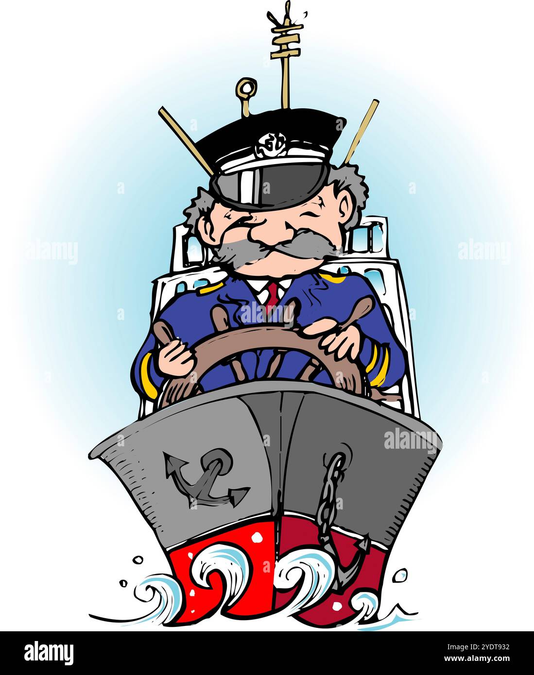 Captain of a ship Stock Photo - Alamy