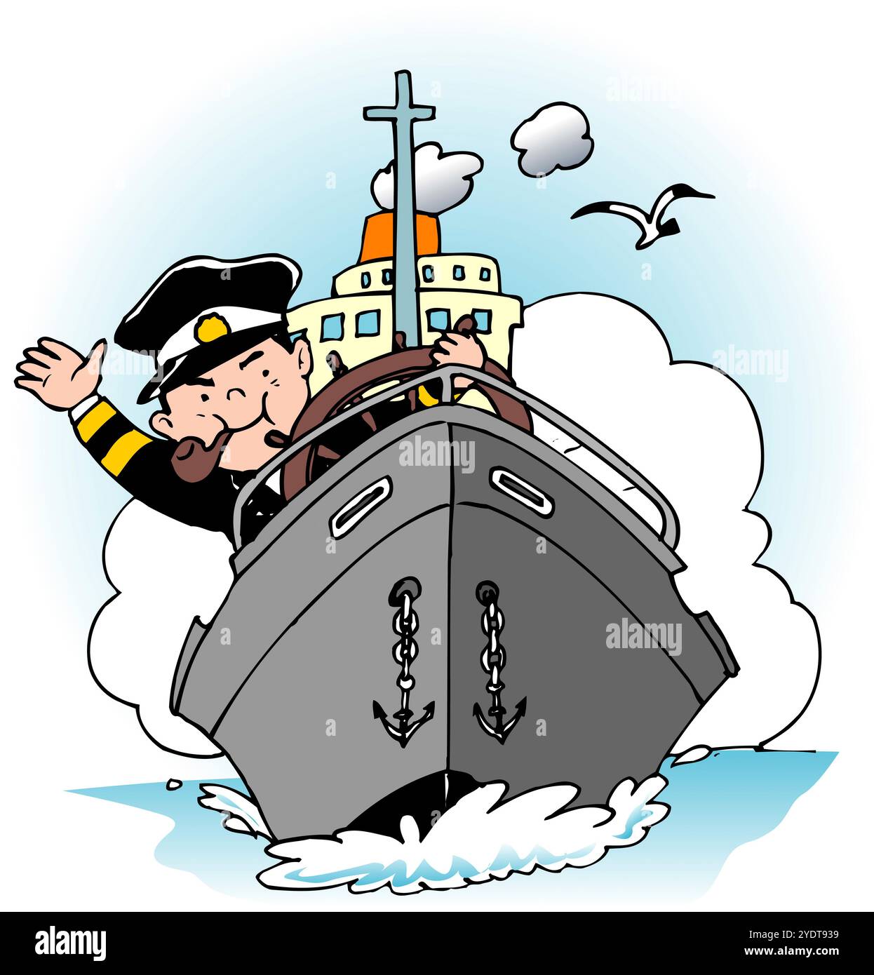 Boat captain Cut Out Stock Images & Pictures - Alamy