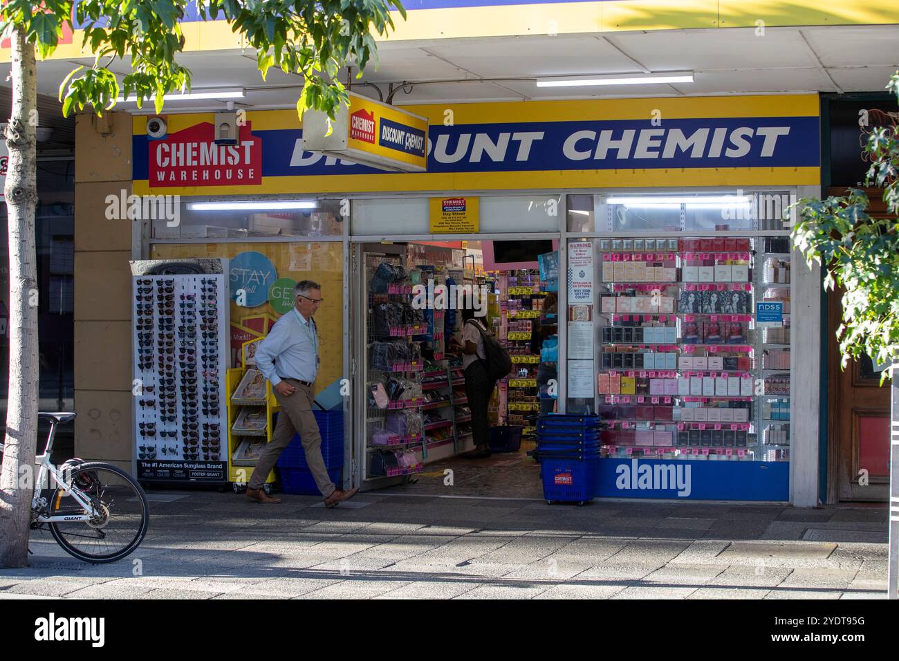 A Discount Chemist storefront with the sign "Chemist Warehouse" and a ...