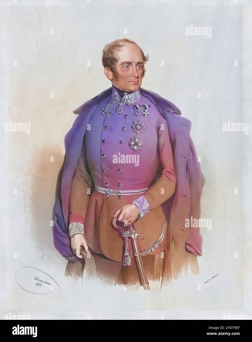 Baron Anton Piret de Bihain, 1785 - 1851 oder 1865, Historisch, digital ...