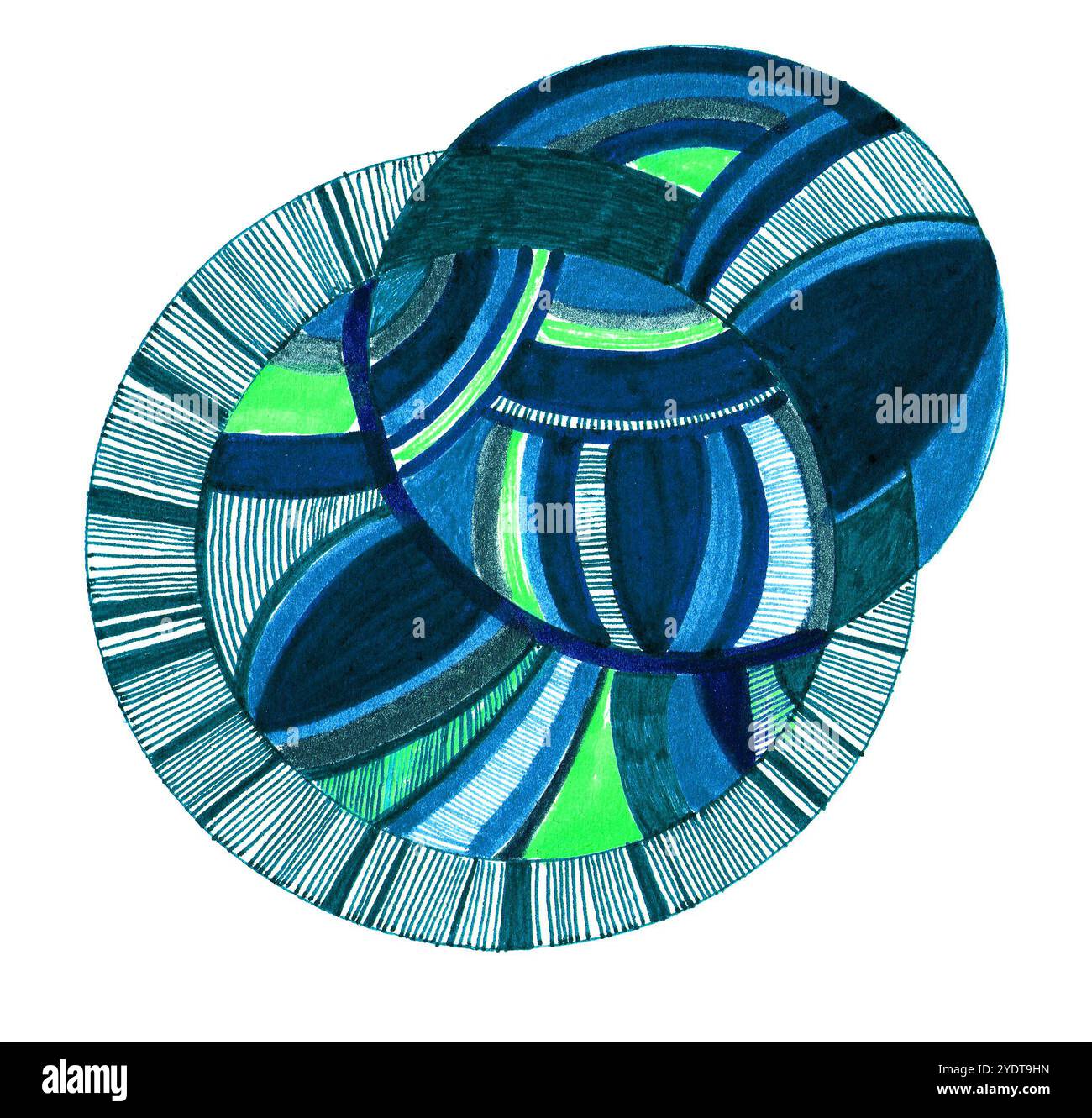 Abstract geometric shape isolated on white background. Consists of many ...