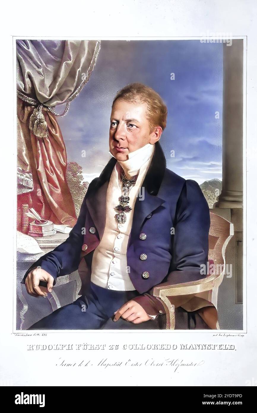 Rudolf Josef Colloredo-Mansfeld 1772-1843, Obersthofmeister, Ritter des ...